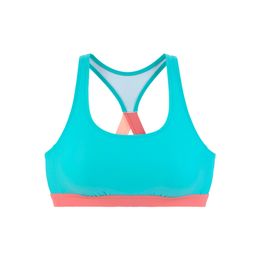 active by Lascana LASCANA ACTIVE Damen Bustier-Bikini-Top "Janni", blau, Gr. 36, kontrastfarbene Details, unifarben, Recycling-Polyamid, Bikini-Oberteile, mit