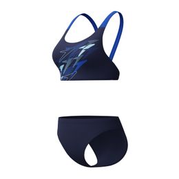 Bustier-Bikini Speedo, Damen, Gr. 40, N-Gr, blau (nvy, blu), Obermaterial: 100% Polyester, Bikini-Sets