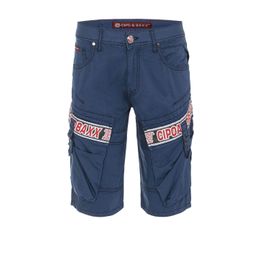 Cipo & Baxx CIPO & BAXX Herren Jeansbermudas "Capri-Shorts", blau, Gr. 32, unifarben, 100% Baumwolle, Jeans, mit angesagtem Label-Patch auf den Cargotaschen