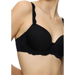 Triumph Damen T-Shirt-BH "Amourette Charm", Gr. 85, schwarz, Microtouch, Obermaterial: 45% Polyester, 34% Polyamid, 21% Elasthan, unifarben, BHs, mit