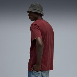 Puma Herren T-Shirt "ESS ELEVATED RELAXED WASH TEE", rot, Gr. S, bedruckt, Jersey, Obermaterial: 100% Baumwolle, Shirts, Kurzarm, f&uuml;r