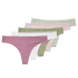 Gina Benotti 5 Damen Strings mit Spitze