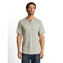 Tom Tailor Herren T-Shirtshadow olive fine stripe, Gr. M, gestreift, Single Jersey, Obermaterial: 60% Baumwolle, 40% Polyester, Shirts, mit Schriftzug