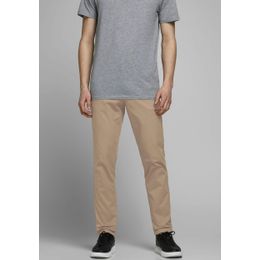 Jack & Jones JACK & JONES Herren Chinohose "SLIM FIT MARCO 2PCS", beige, Gr. 27, Twill, Obermaterial: 98% Baumwolle, 2% Elasthan, Hosen