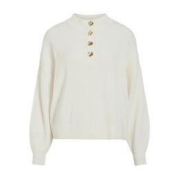 Vila Damen Stehkragenpullover "VICHING CREW NECK L/S KNIT TOP - NOOS", beige, Gr. XXL, unifarben, Strick, Obermaterial: 100% Baumwolle, Pullover