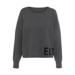 ELBSAND Damen Strickpullover, Gr. 32, grau, Obermaterial: 50% Viskose, 28% Polyester, 22% Nylon, meliert, unifarben, Pullover, aus hochwertigem