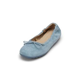 Marc O'Polo Ballerina MARC O'POLO "aus softem Ziegenleder", Damen, Gr. 37, blau (m810), Obermaterial: 100% Leder (Ziege), unifarben, Schuhe Ballerina
