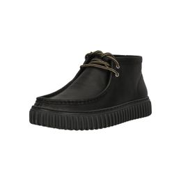 Clarks Herren Schn&uuml;rschuh "Torhill Hi", Gr. 43, schwarz, Leder, Schuhe, mit gef&uuml;tterter Innenseite