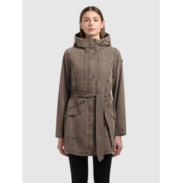 Khujo Damen Anorak "PREA"latte braun, Gr. L, unifarben, Web, 75% Baumwolle, 25% Nylon, Jacken