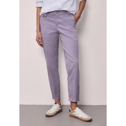 Chinohose Street One, Damen, Gr. 38, L&auml;nge 28, faded violet, Web, 97% Baumwolle, 3% Elasthan, unifarben, comfort fit normal, Hosen Chinohose, soft