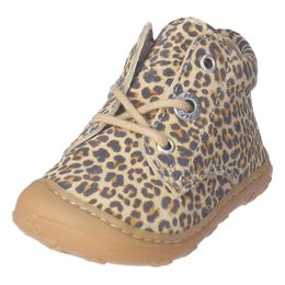 Baby Lauflernschuh "DOTS, WMS: mittel", Pepino BY RICOSTA, Gr. 23, braun, Leder, gemustert, Schuhe, Schn&uuml;rschuh m. Weiten-Me&szlig;system, Leder,