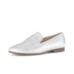 Slipper Gabor "Slipper", Damen, Gr. 37,5, silber, Schuhe Slipper