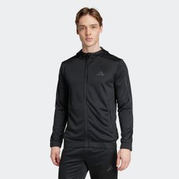 Herren Kapuzensweatjacke "TRAIN ESSENTIALS SEASONALS FULL-ZIP HOODIE", schwarz, Gr. XL, adidas Performance, Obermaterial: 100% Polyester, Sweatjacken