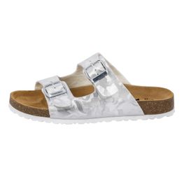 Lico Damen Pantolette "Pantolette Bioline Platino", Gr. 39, silber, Synthetik, Schuhe