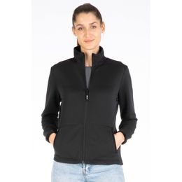 Strickfleecejacke LPO "XARA WMN", Damen, Gr. 36/38 (M), schwarz, 100% Polyester, normal, Jacken, mit Stehkragen