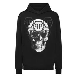 Sweatshirt Philipp Plein "Skull", Herren, Gr. XXL, 02, schwarz, Obermaterial: 100% Baumwolle, 100% Glasfaser, Sweatshirts Sweatshirt