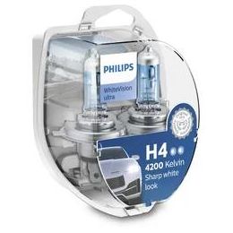 Philips H4 WhiteVision ultra (2 Stk.) 12342WVUSM Gl&uuml;hlampe, Fernscheinwerfer,Gl&uuml;hlampe, Hauptscheinwerfer,Gl&uuml;hlampe, Nebelscheinwerfer,Gl&uuml;hlampe 12V f