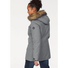 Polarino Damen Funktionsparka, grau, Gr. 54, meliert, Obermaterial: 100% Polyester. Besatz: 100% Polyester. Futter: 100% Polyester. Wattierung: 100%