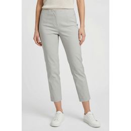 KjBRAND Damen Stoffhose "Susie XS Ankle Bengaline", silber, Gr. 42, Web, Obermaterial: 80% Viskose, 17% Polyamid, 3% Elasthan, Hosen, Sommerhose mit