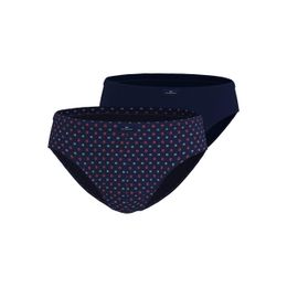 G&ouml;tzburg Slip G&Ouml;TZBURG "Glasgow", Herren, Gr. 8, blau (blau, dunkel, minimal), Single Jersey, Obermaterial: 95% Baumwolle, 5% Elasthan, eng, Unterhosen Slip, eng, gemustert, kurz, atmungsaktiv, mit Logo, Baumwollmix