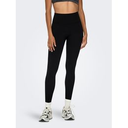 Only Play Damen Funktionstights "ONPJAM-3-SANA XHW TIGHTS NOOS", schwarz, Gr. S, unifarben, Jersey, Obermaterial: 80% Nylon, 20% Elasthan, Hosen, mit