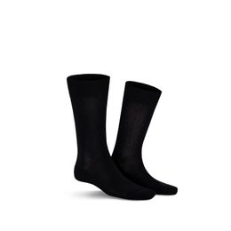 Socken Kunert "CLARK", Herren, Gr. 43-46, schwarz, navy, Baumwollmischung, normal, Socken Socken, druckfreier Komfortbund, Cotton-Mix