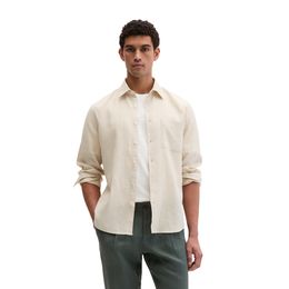Marc O'Polo MARC O'POLO Herren Leinenhemd, beige, Gr. M, Web, Obermaterial: 100% Leinen, Hemden, im klassisch cleanen Look