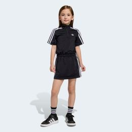M&auml;dchen Shirtkleid "FIREBIRD DRESS", schwarz-wei&szlig;, Gr. 128, adidas originals, Obermaterial: 100% Polyester, Kleider