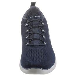 Skechers Herren Slip-On Sneaker "SUMMITS", Gr. 42, blau, Textil, Schuhe, Freizeitschuh, Slipper, Komfortschuh mit elastischer Bungee-Schn&uuml;rung