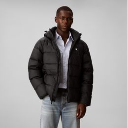 Herren Steppjacke "LS NYLN ZP OFF HD DW", schwarz, Gr. XXL, Calvin Klein Jeans, unifarben, Web, Obermaterial: 100% Polyamid, Jacken, Kapuze, Regular
