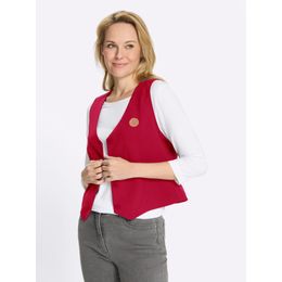 Classic Basics Damen Kurzweste, rot, Gr. 50, unifarben, 100% Polyester, Westen