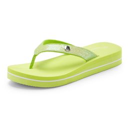 Venice Beach Damen Badezehentrenner "Sandale, Badeschuh, Badelatsche, Flip Flop, Badeschlappe, Pantolette", Gr. 43, gr&uuml;n, Obermaterial: 100%