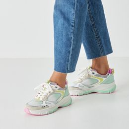 Tamaris Damen Plateausneaker, Gr. 41, bunt, Lederimitat, Textil, kontrastfarbene Details, Schuhe, Freizeitschuh, Halbschuh, Schn&uuml;rschuh in
