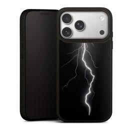DeinDesign iPhone 17 Pro Max Handy Organic Case Bio H&uuml;lle Nachhaltige Handyh&uuml;lle Lightning Black & White Light Effect Organic Case