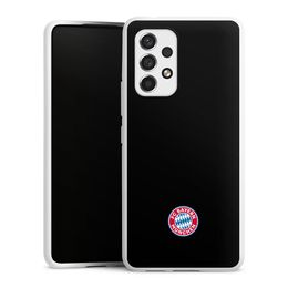 DeinDesign Galaxy A53 5G Handy Silikon H&uuml;lle Case wei&szlig; Handyh&uuml;lle Fc Bayern M&uuml;nchen Fcb Logo Silikon Case