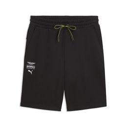 Sporthose Puma "Puma x ASTON MARTIN ARAMCO F1 TEAM Essentials Shorts Herren", Herren, Gr. M, Normalgr&ouml;&szlig;en, schwarz, Obermaterial: 32% Polyester, 68% Baumwolle. Seitentasche &ndash; Oben: 100% Baumwolle. Seitentasche &ndash; Unten: 68% Baumwolle, 32% Polyester, unifarben, regular fit, Hosen Sporthose