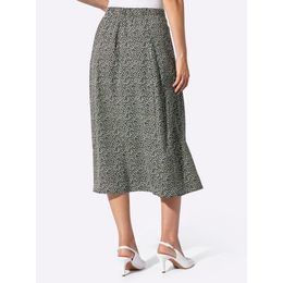 Classic Basics Damen Sommerrockschwarz, gelb, bedruckt, Gr. 40, gemustert, gepunktet, 100% Polyester, R&ouml;cke