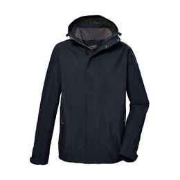 Funktionsjacke Killtec "KOS 87 MN JCKT", Gr. L, blau (navy), Obermaterial: 100% Polyester;Futter: 100% Polyester, Jacken Funktionsjacke, Wasser- und winddicht, atmungsaktiv, abnehmbare Kapuze