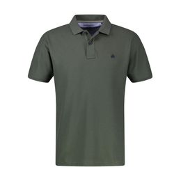 Poloshirt Lerros "Poloshirt mit COOL & DRY in GROSSEN GR&Ouml;SSEN", Herren, Gr. 4XL, chilled olive, 60% Baumwolle, 40% Polyester, ohne Ausschnitt, Shirts, &Uuml;bergr&ouml;&szlig;e, Feuchtigkeitsregulierend, angenehm k&uuml;hl, Pflegeleicht