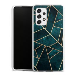DeinDesign Galaxy A53 5G Handy Silikon H&uuml;lle Case wei&szlig; Handyh&uuml;lle Elisabeth Fredriksson Stone Gold & Copper Silikon Case