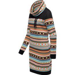 Ragwear Damen Sweatkleid "Chlloe Jacquard YOUMODO", bunt, Gr. XXXL, Material: 70% Baumwolle, 30% Polyester, Kleider, stylisches Langarmkleid mit