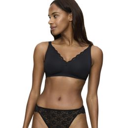 Triumph Damen B&uuml;gel-BH "Amourette N01", Gr. 90, schwarz, Microtouch, Obermaterial: 75% Polyamid, 25% Elasthan, unifarben, BHs, mit Spitzendetails und