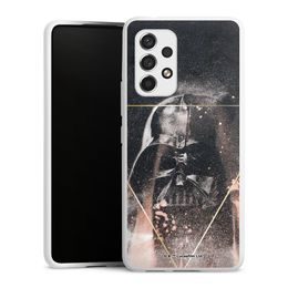 DeinDesign Galaxy A53 5G Handy Silikon H&uuml;lle Case wei&szlig; Handyh&uuml;lle Official Licensed Product Darth Vader Star Wars Silikon Case