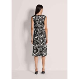 Madeleine Mode MADELEINE Damen Midikleid "Midikleid Sommerkleid mit Unikat-Print", schwarz, Modern, Gr. 40, Obermaterial: 60% Polyester PES. 32% Viskose CV. 8%
