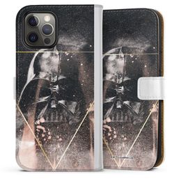 DeinDesign iPhone 12 Pro Max Handy Klapph&uuml;lle Handyh&uuml;lle aus Kunst Leder wei&szlig; Flip Case Star Wars Darth Vader Official Licensed Product Sideflip mit Lasche