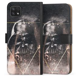 DeinDesign Galaxy A22 5G Handy Klapph&uuml;lle Handyh&uuml;lle aus Kunst Leder schwarz Flip Case Official Licensed Product Darth Vader Star Wars Sideflip mit langer Lasche