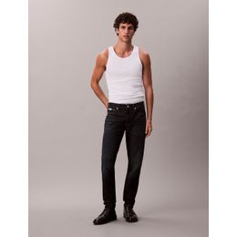 Herren Slim-fit-Jeans "SLIM TAPER JEANS", blau, Gr. 32, Calvin Klein Jeans, unifarben, Denim/Jeans, Obermaterial: 98% Baumwolle, 2% Elasthan, Jeans,
