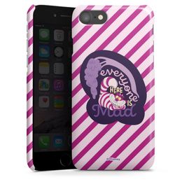 DeinDesign iPhone SE (2020) Handy Premium Case Smartphone Handyh&uuml;lle Schutzh&uuml;lle gl&auml;nzend Alice In Wonderland Disney Grinning Cat Premium Case