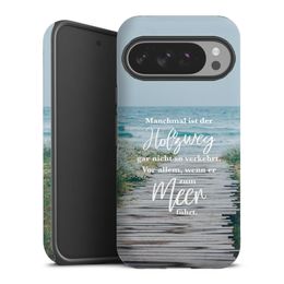 DeinDesign Google Pixel 10 Pro XL Handy Panzer Handyh&uuml;lle robuste Outdoor H&uuml;lle Schutzh&uuml;lle matt Statement Beach Spruch Tough Case