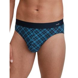 Minislip Calida "Cotton Code Design", Damen, Gr. L (52/54), nordic, Single Jersey, Obermaterial: 94% Baumwolle, 6% Elasthan, eng, Unterhosen, breiter Bund, mit Druck, eng, kurz, mit Logo, Baumwollmix